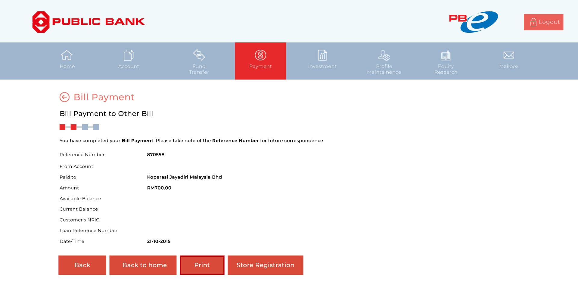 Public Bank Online - KOJADI